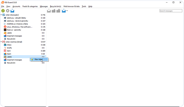 A desktop RSS reader with support for multiple services and formats